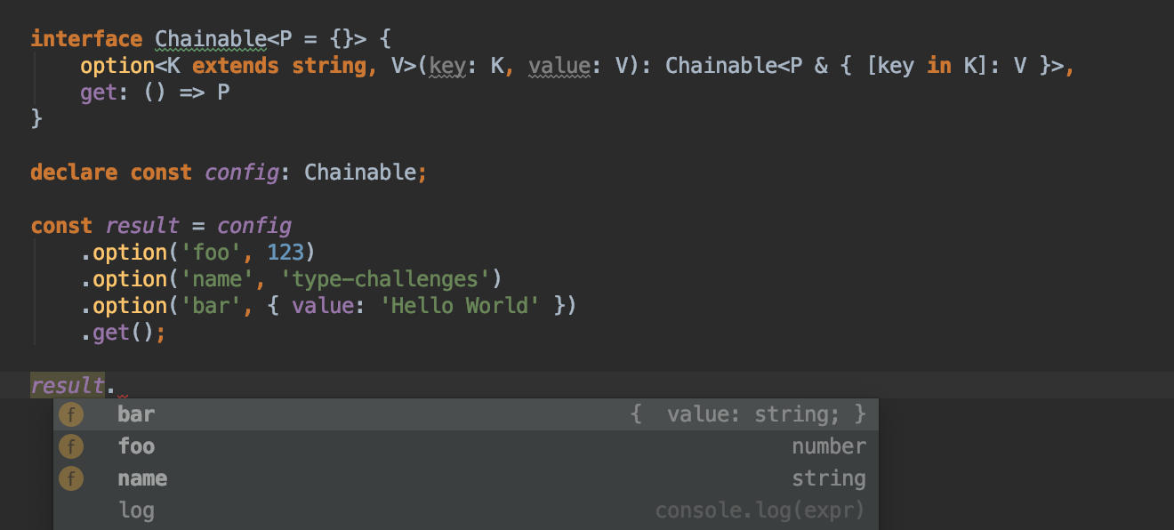 TypeScript Coding Challenge #3 - Type Chainable Options - Ronnie Schaniel